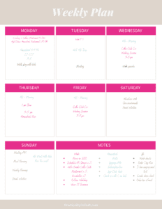 5 Easy Steps To Create A Weekly Plan & Get Things Done